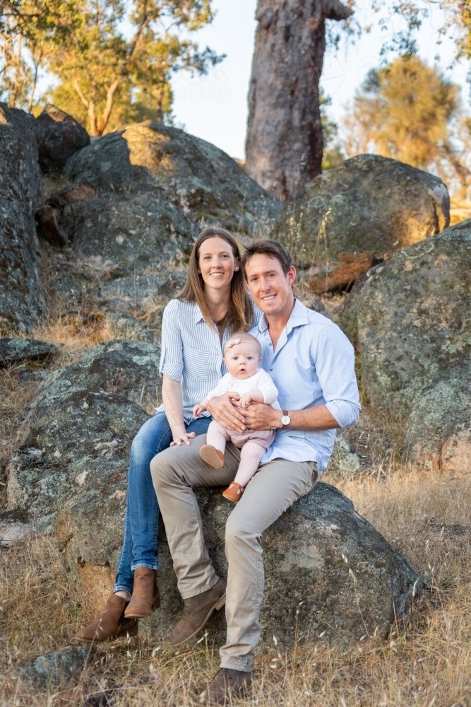 Image of Country family photographed outdoors - Austockphoto