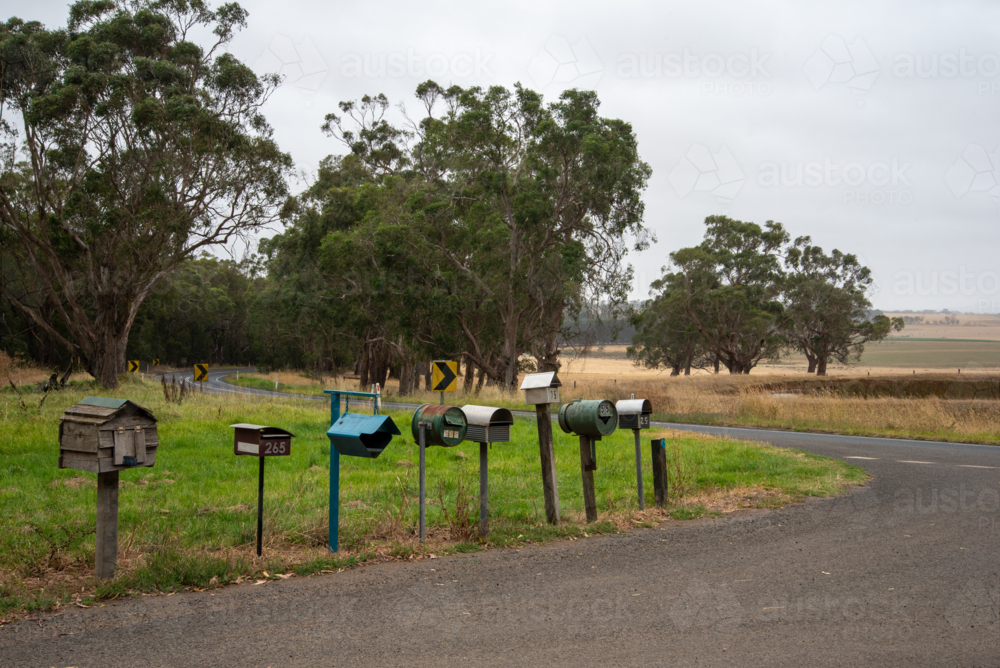 Image of Country letter boxes - Austockphoto