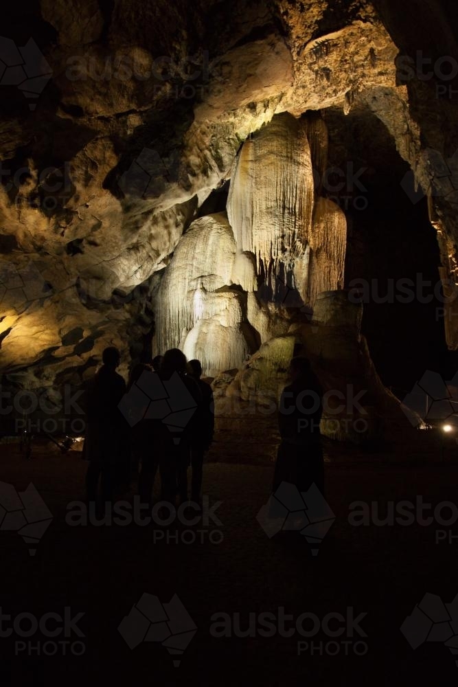 Image of Crystal stalactite rock formation in Cathedral Cave at ...