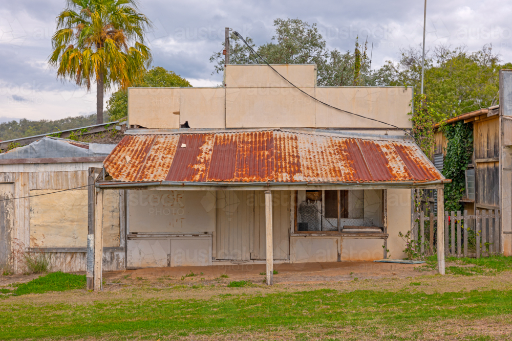 Image of Derelict, abandoned old shops in the old gold mining town of ...