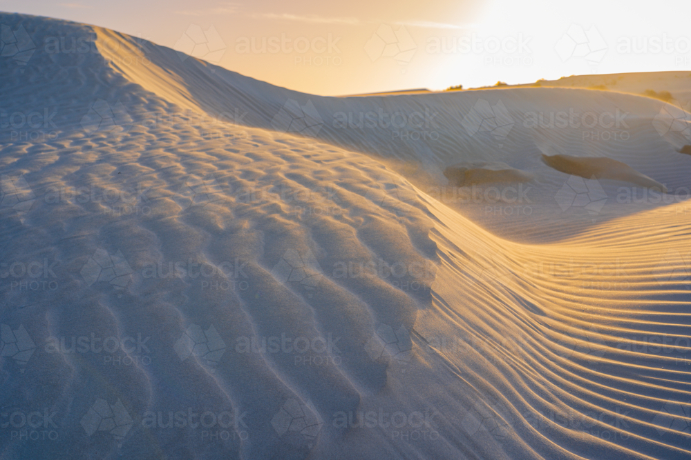 Image of Detailed view of ripples and patterns on the side of sand ...