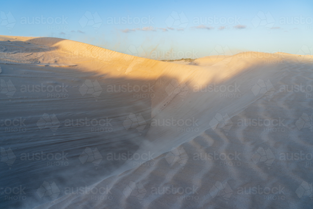 Image of Detailed view of ripples and patterns on the side of sand ...