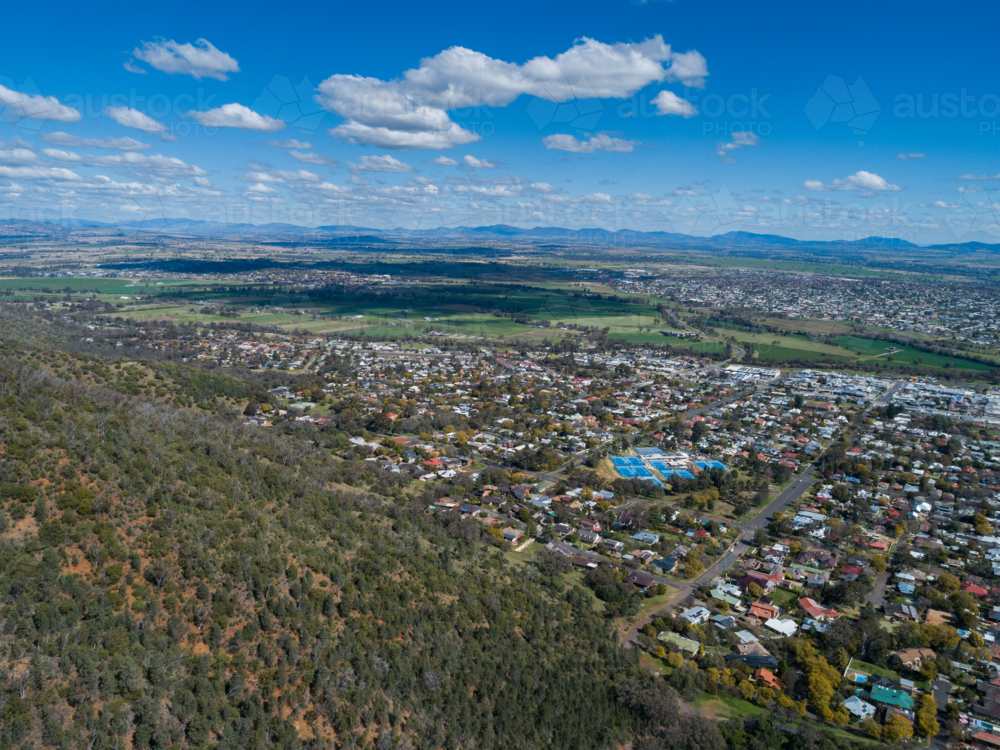 Image of Distant cityscape of Tamworth in the north-eastern region of ...