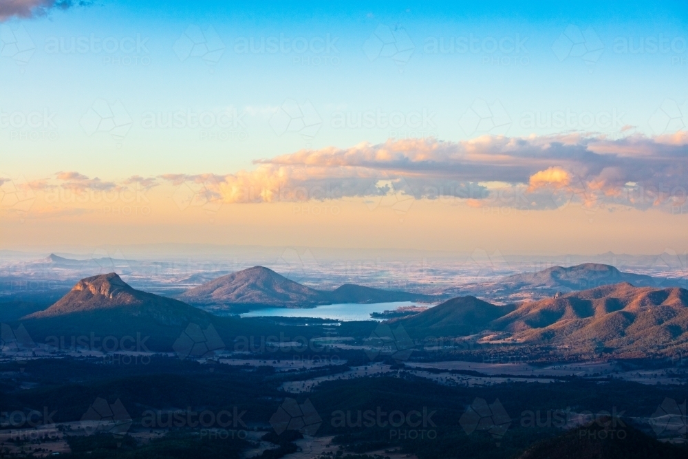 Image of Dusk over the Scenic Rim area - Austockphoto