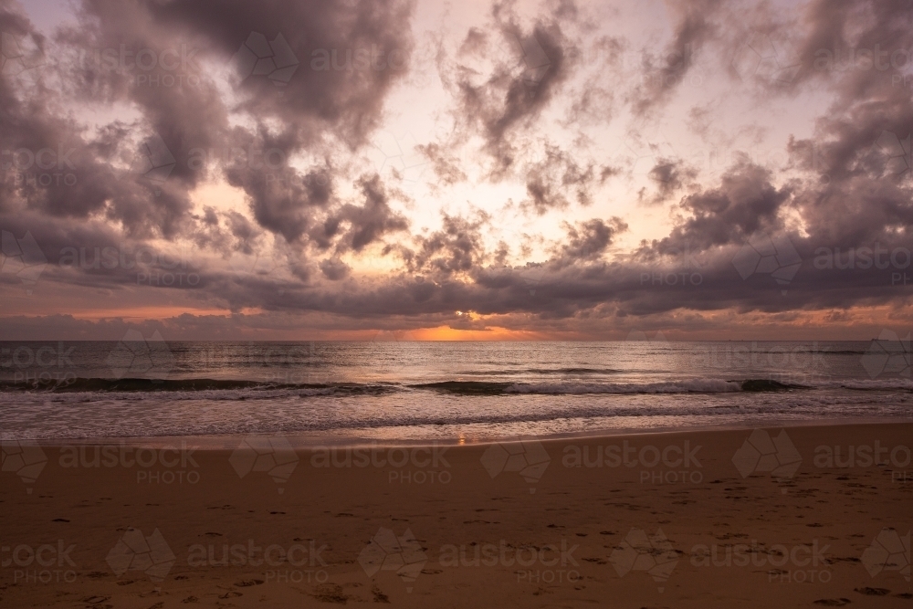 Image of early dawn over the pacific ocean - Austockphoto