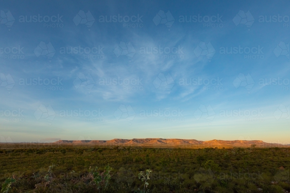 Image of east kimberley landscape with pentecost range on horizon ...