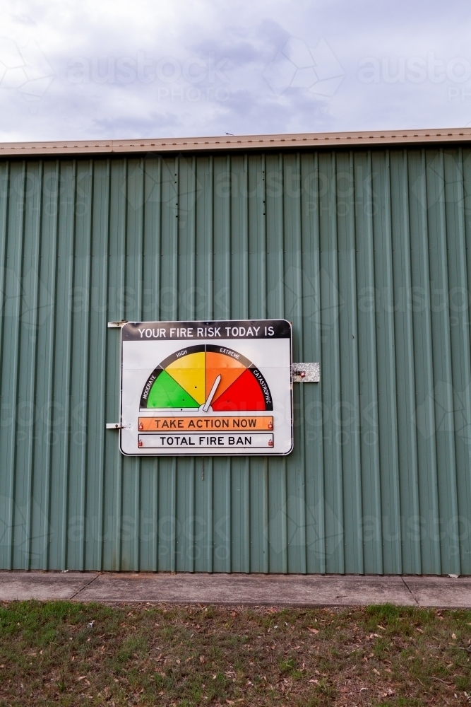 Image of extreme fire risk today take action now total fire ban signage ...