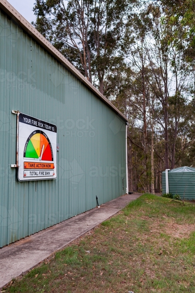 Image of extreme fire risk today take action now total fire ban signage ...