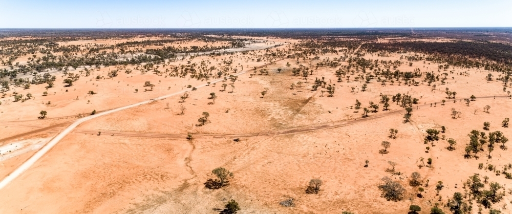 Image of Farm in drought, western Queensland. - Austockphoto