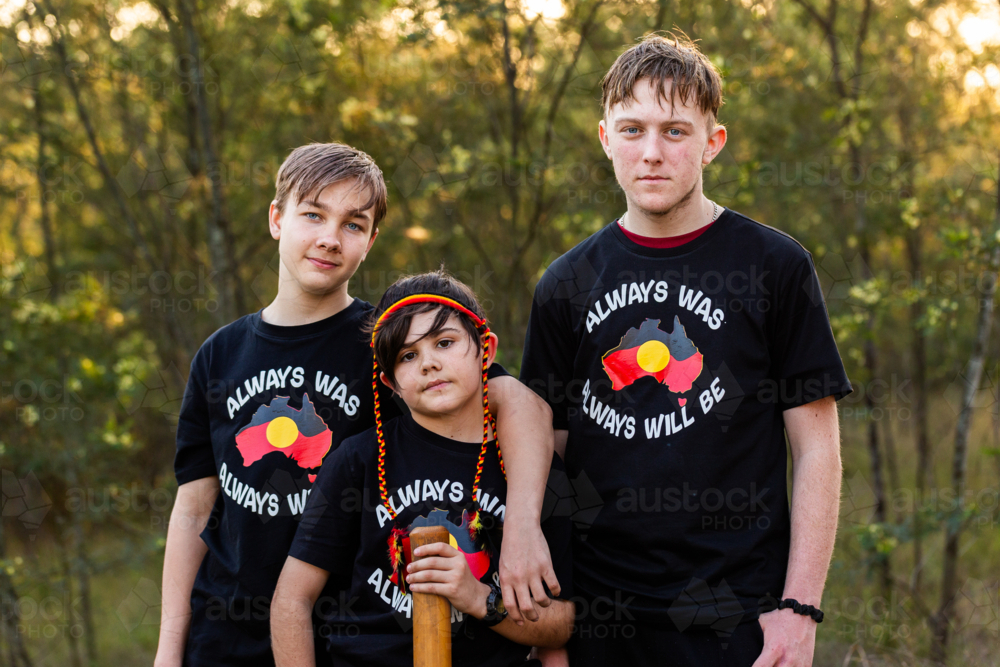 Image of First Nations Australian boys together in rural Australia ...