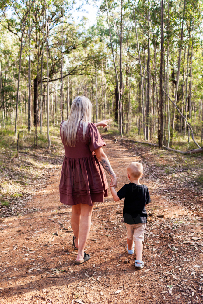 Image of First Nations Australian Wonnarua Aboriginal woman walking on ...