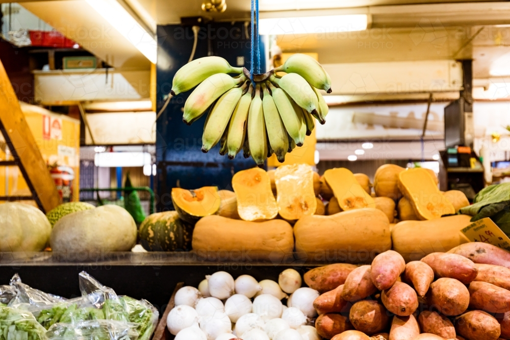 Image of Fresh fruit and vegetable stall at the Adelaide Central Market ...