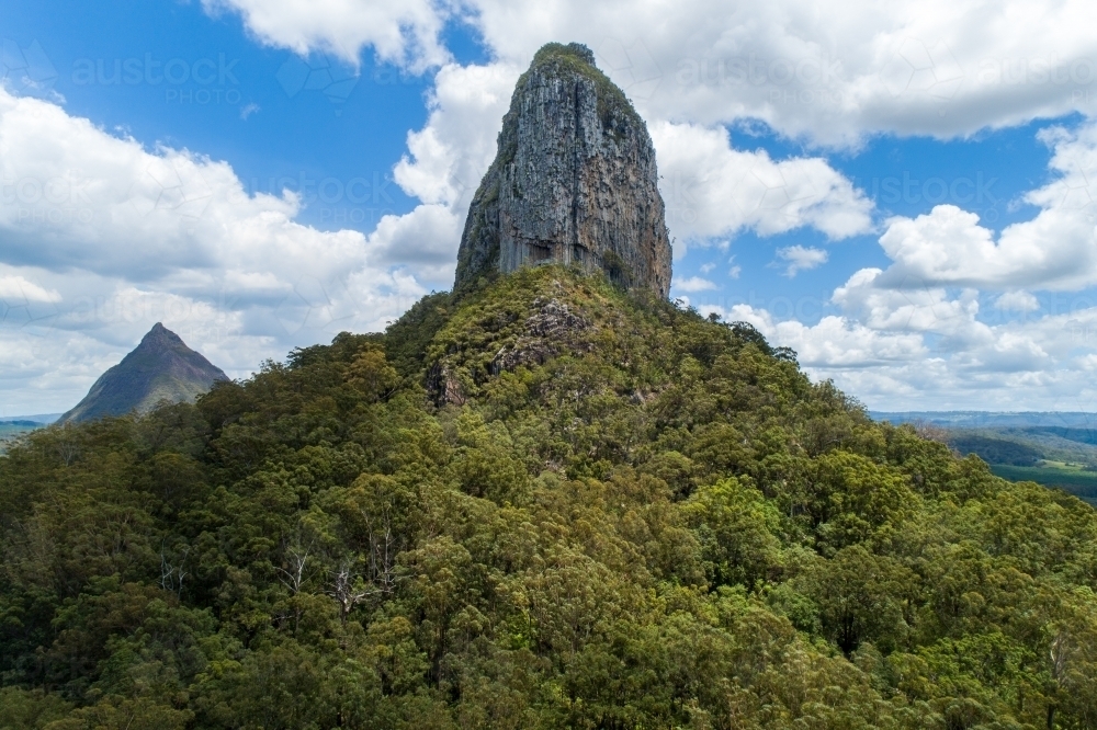 Image of Glass House Mountains, Coonowrin and Beerwah. - Austockphoto