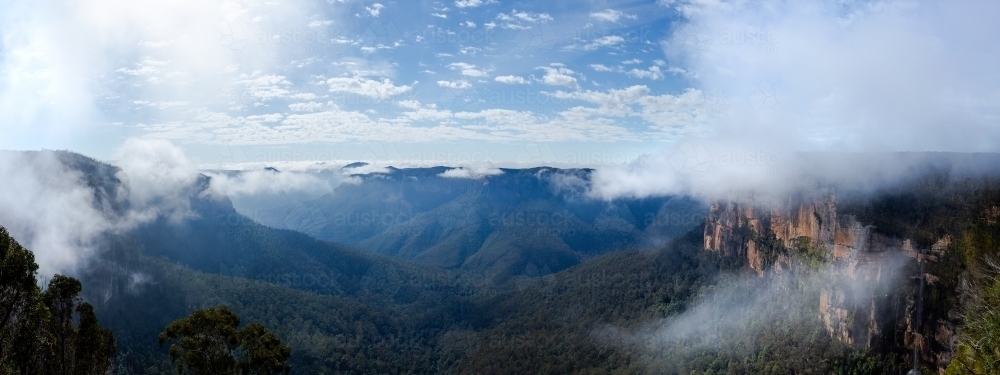 Image of Govetts Leap lookout panoramic landscape view in Blackheath ...