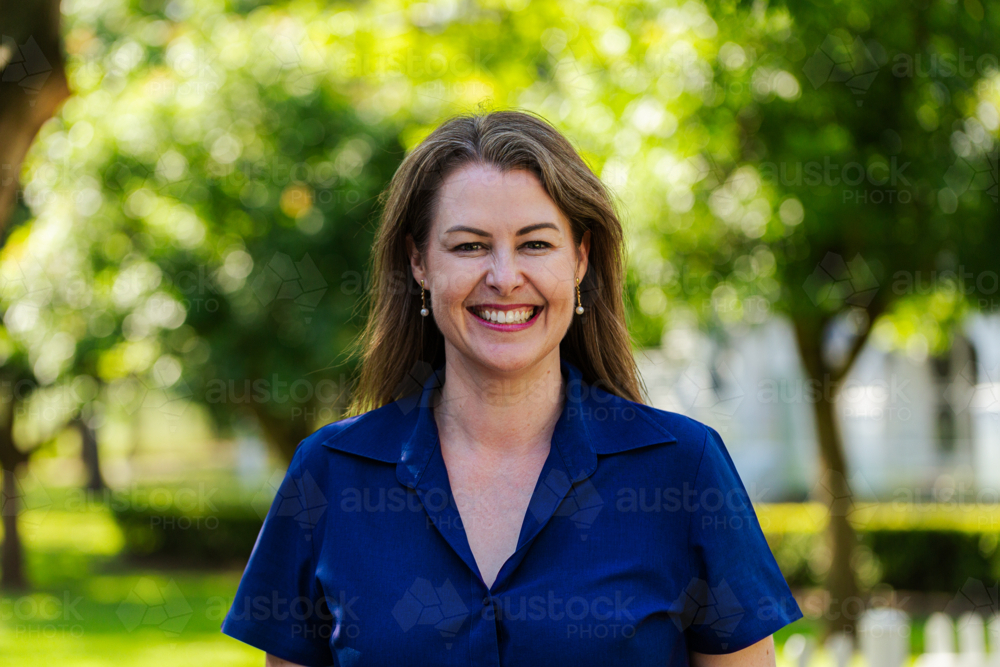 Image of Happy businesswoman employee smiling for headshot portrait ...