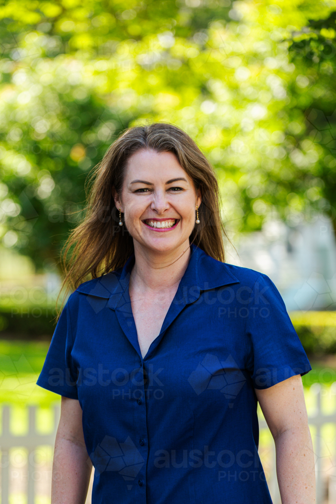 Image of Happy businesswoman employer smiling for headshot portrait ...
