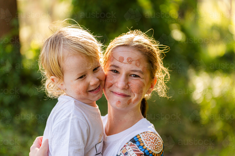 Image of Happy little First Nations Australian boy smiling with big ...