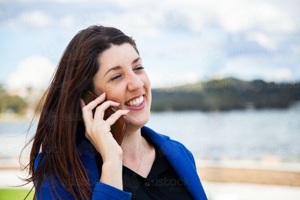 Happy Person On Phone