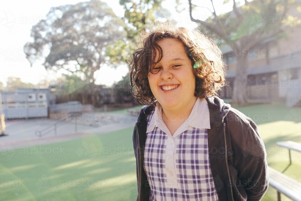 Image of Happy primary school student - Austockphoto