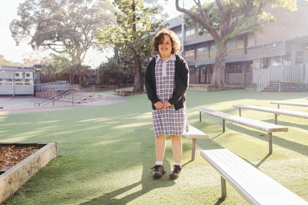 Image of Happy primary school student - Austockphoto