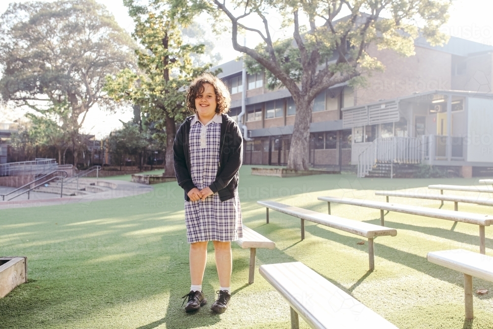 Image of Happy primary school student - Austockphoto