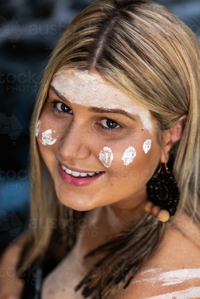 Image of Headshot portrait of smiling First Nations Australian woman ...