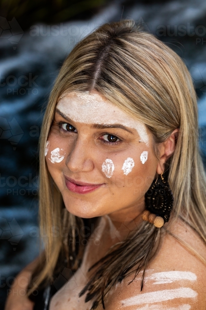 Image of Headshot portrait of smiling First Nations Australian woman ...
