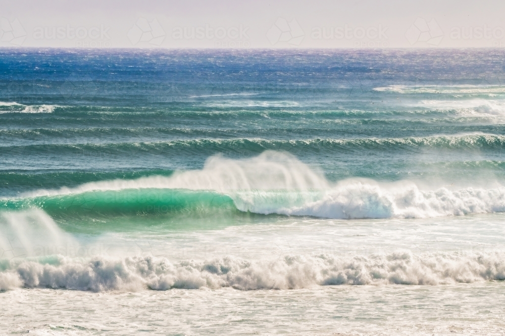 Image of Heavy swell conditions on a surf day at the Gold Coast ...