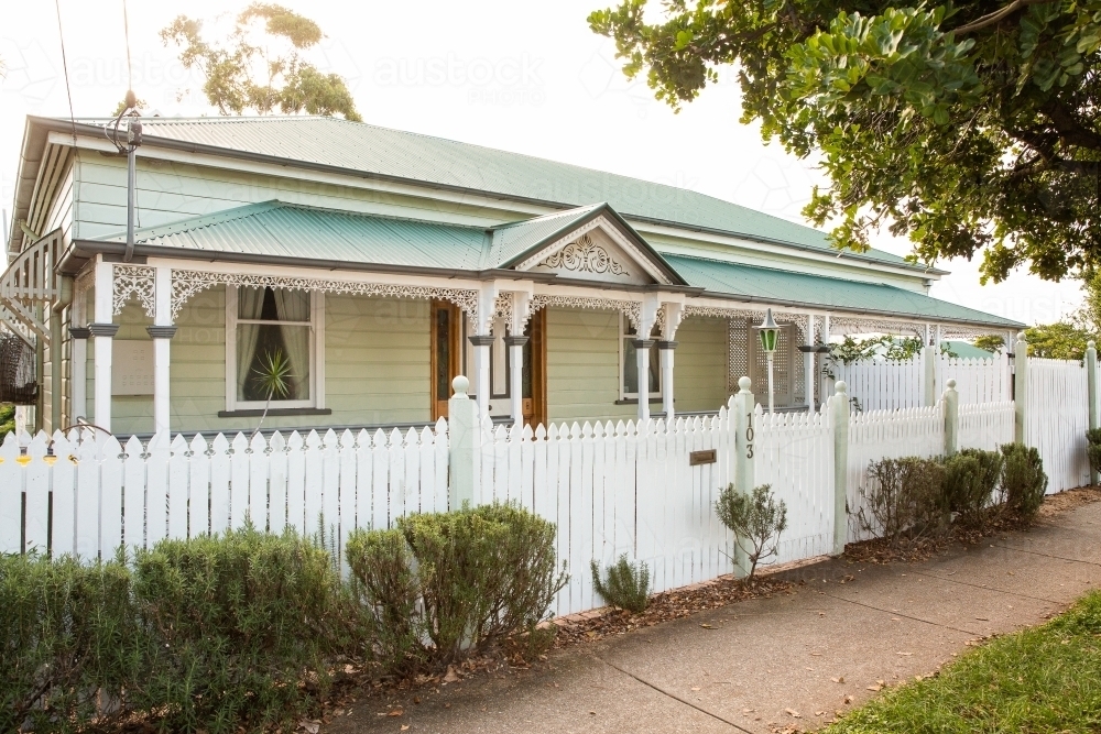 Image of heritage house in inner suburban Brisbane - Austockphoto