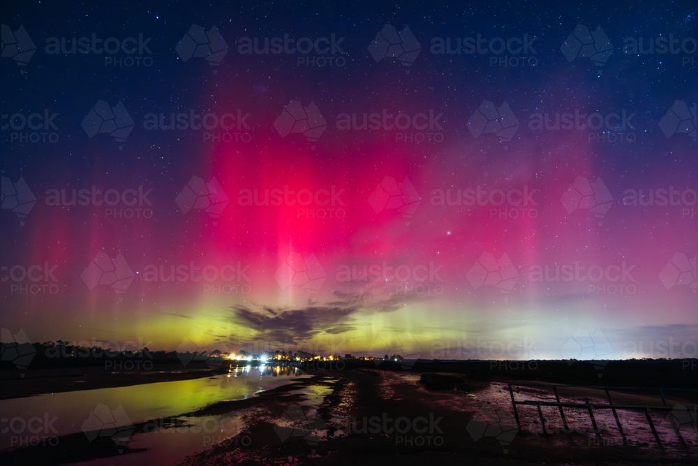 Image of Increased solar activity the Aurora Australis visible in sky ...
