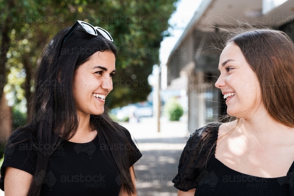 Image of indigenous Australian woman with her friend - Austockphoto