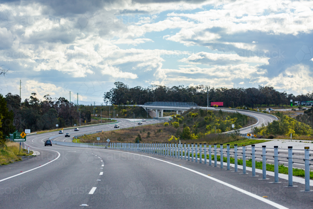 Image of Infrastructure of roads near Singleton in NSW Australia with ...