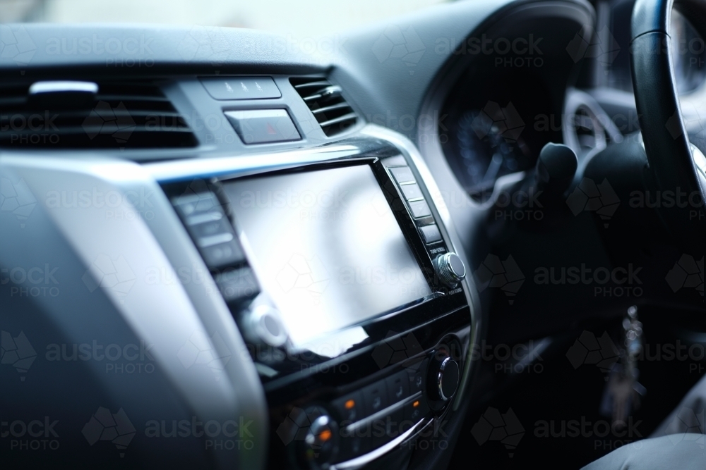 Image of Interior of car with dashboard - Austockphoto