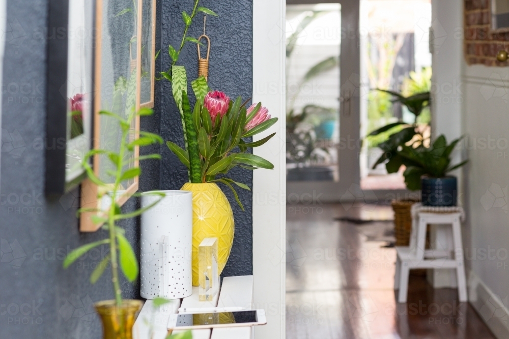 Image of Interior of home looking through into living area - Austockphoto