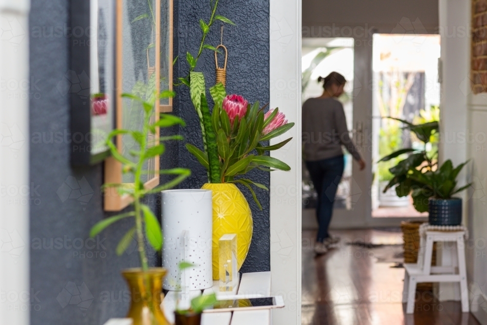 Image of Interior of home looking through into living area - Austockphoto