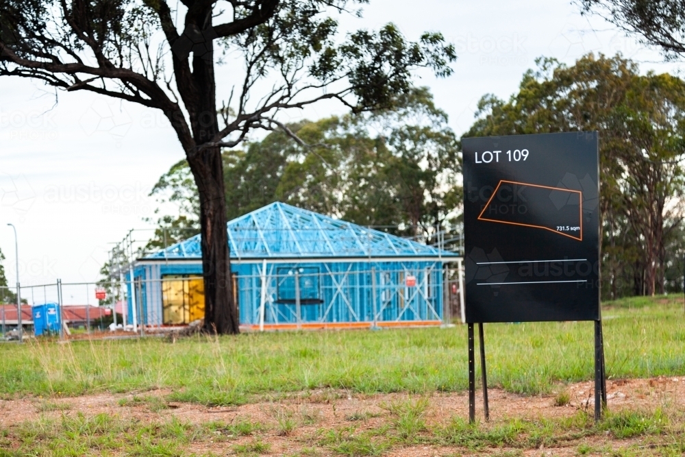 Image of land lot for sale in area of new housing development, house ...