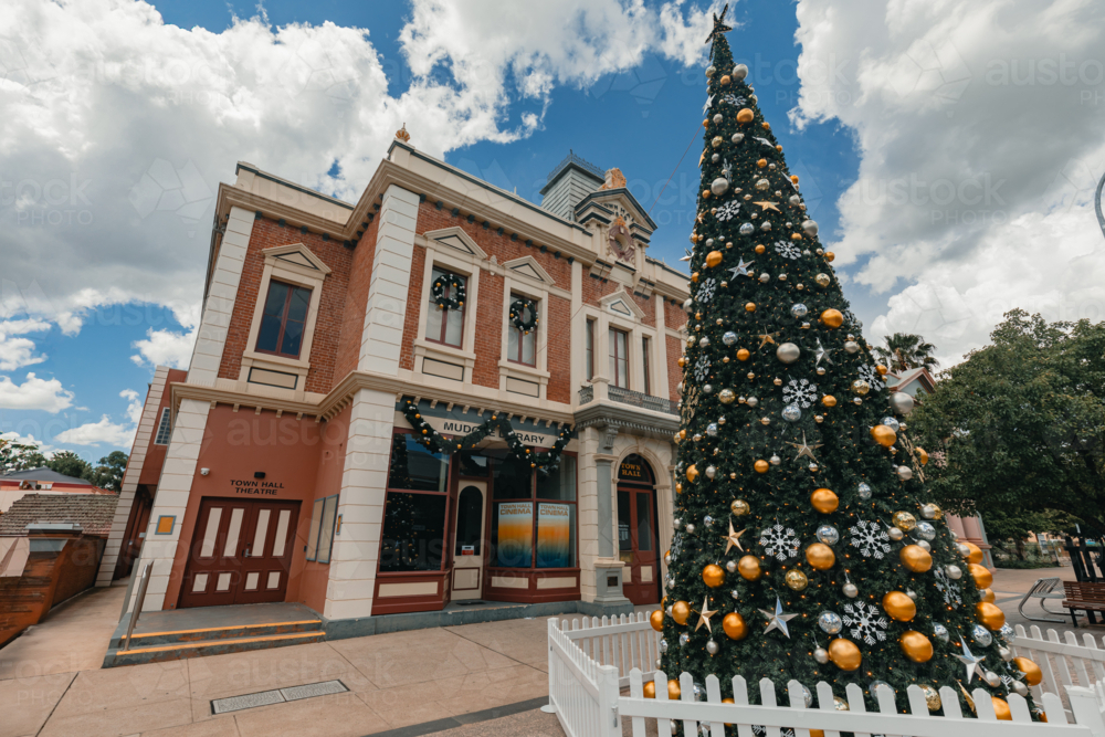 Image of Large Christmas tree on display in the town centre of Mudgee ...