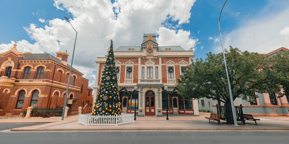 Image of Large Christmas tree on display in the town centre of Mudgee ...