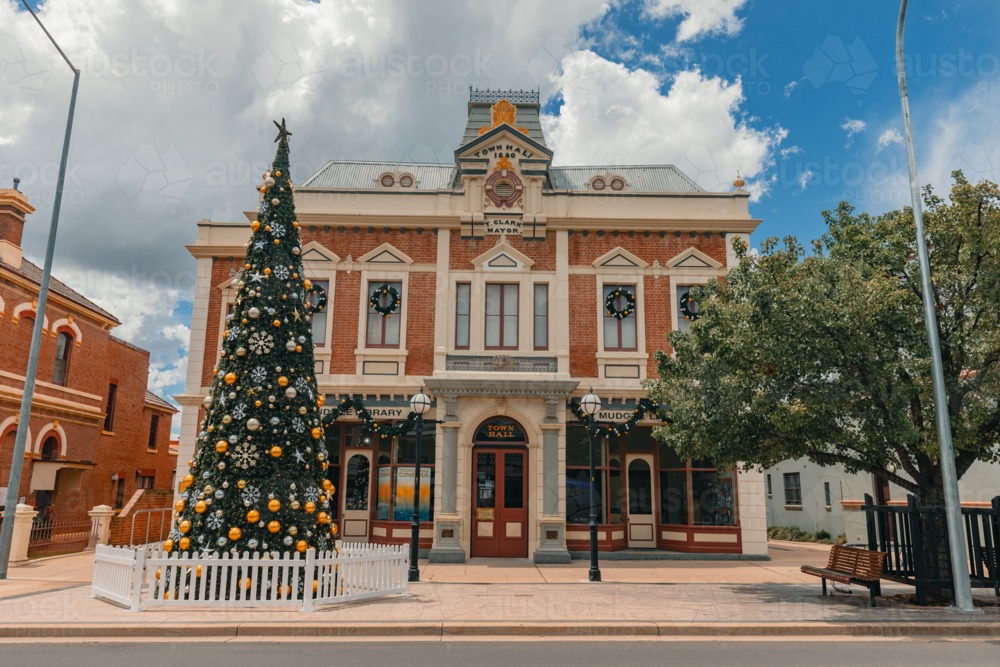 Image of Large Christmas tree on display in the town centre of Mudgee ...