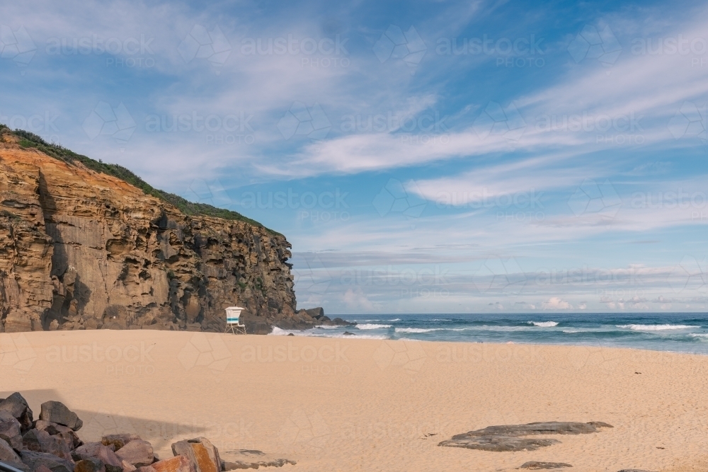 Image of Lifeguard lookout tower on Redhead Beach, Newcastle New South ...
