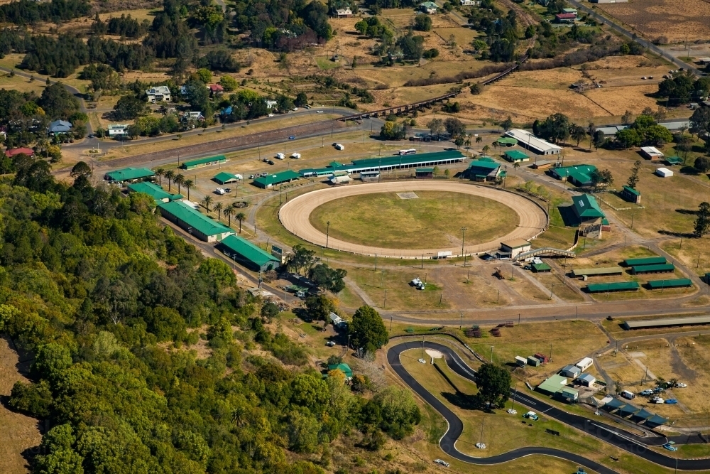 Image of Lismore showgrounds, speedway and Kart Club from above ...