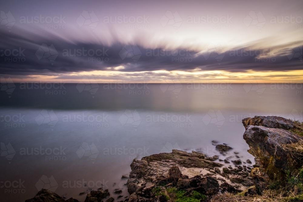 Image of Long exposure over ocean horizon - Austockphoto