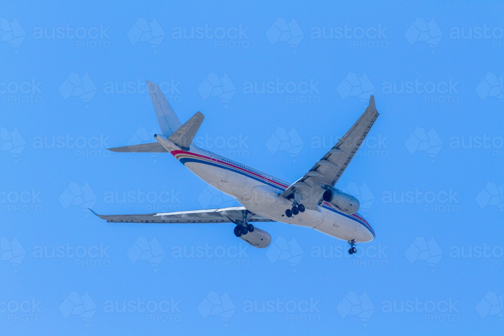 Image of Long-haul Airbus A330 jet airplane viewed obliquely from ...