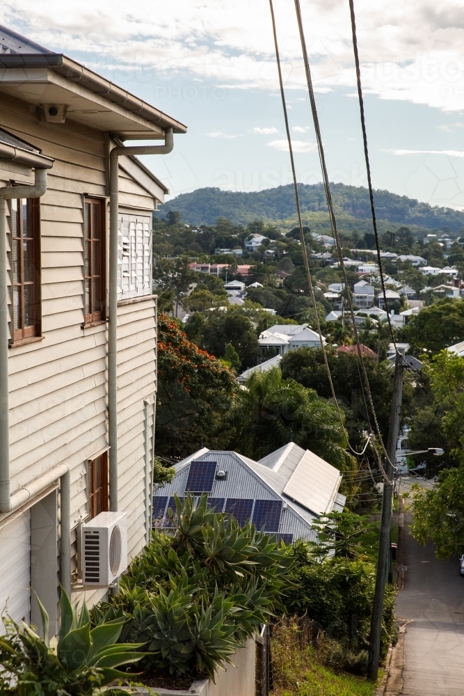 Image of looking down a sloping residential street in Paddington ...