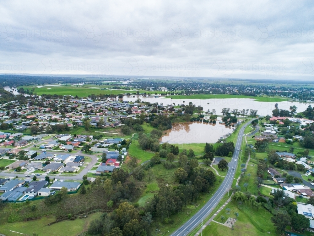 Image of Looking down bridgeman road in singleton towards backflow of ...