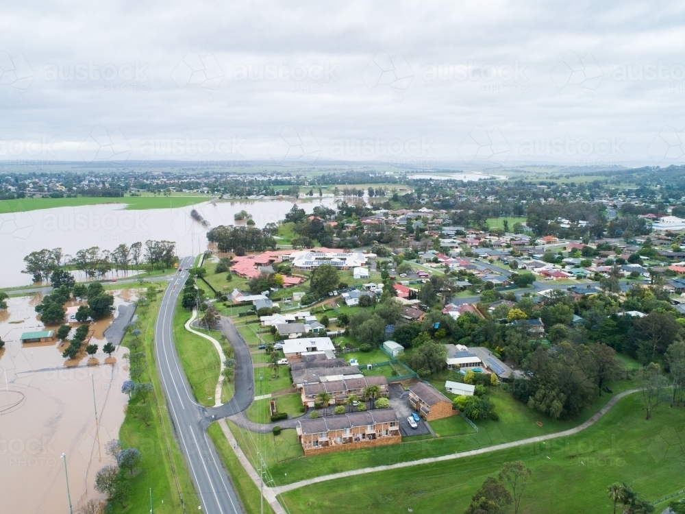 Image of Looking down bridgeman road in singleton towards backflow of ...