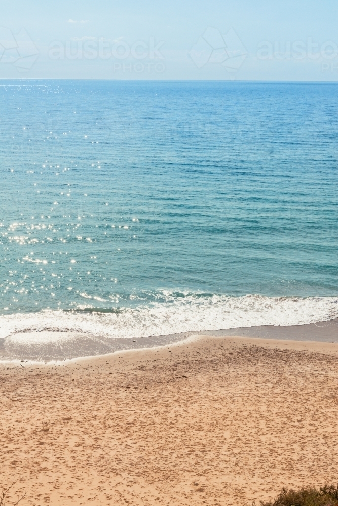 Image of looking down on a beach - Austockphoto