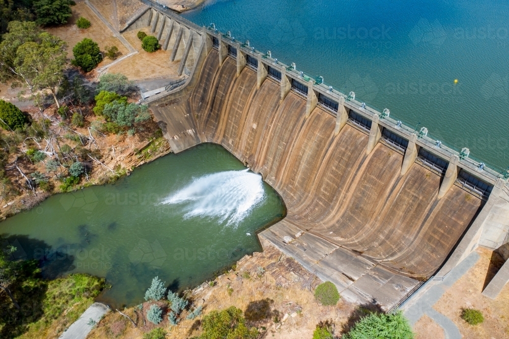 Image of Looking down on a jet of water squirting from the bottom of a ...
