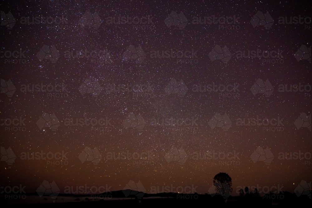 Image of Milky way night sky with long exposure - Austockphoto