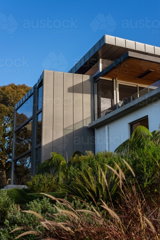 Image of modern building with tilt slab and glass - Austockphoto